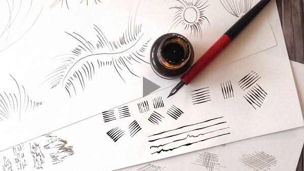 Drawing with Dip Pen and Ink. Marks – Alina Lupu